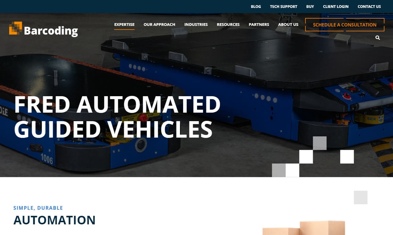 Fred AGVs (Barcoding, Inc.) | Automatic Guided Vehicle